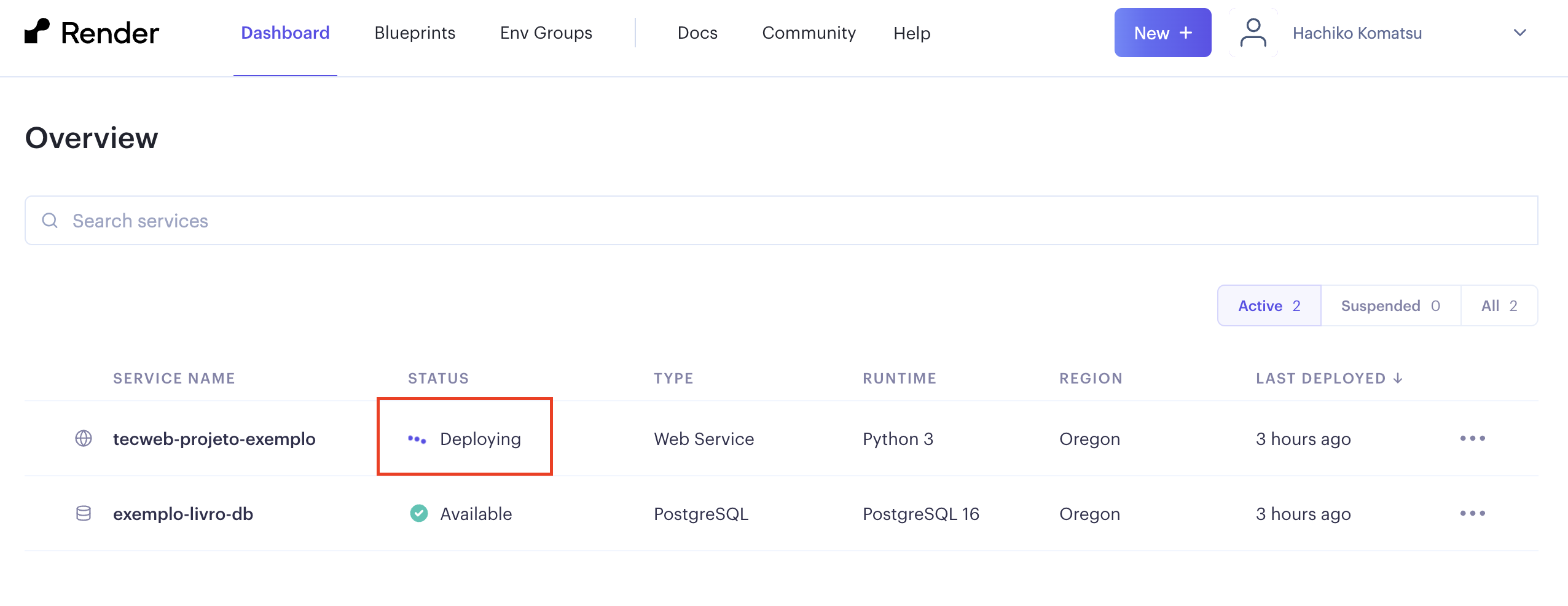 Deploy Render - Developer Life